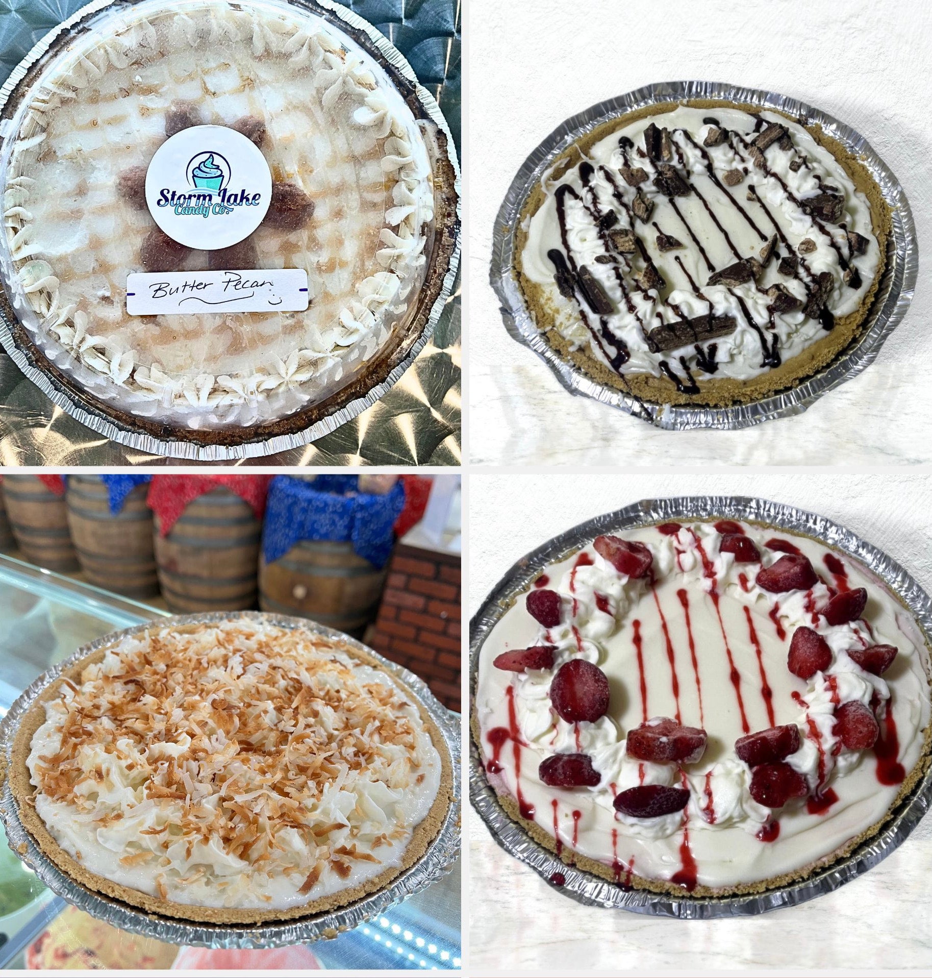 Homemade Ice Cream Pie-Your Choice 1 Pie | Storm Lake Candy Co.